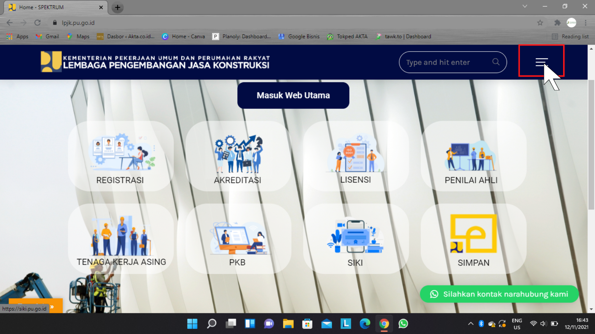 CARA CEK STATUS SBU MELALUI LPJK/PU - Akta.co.id